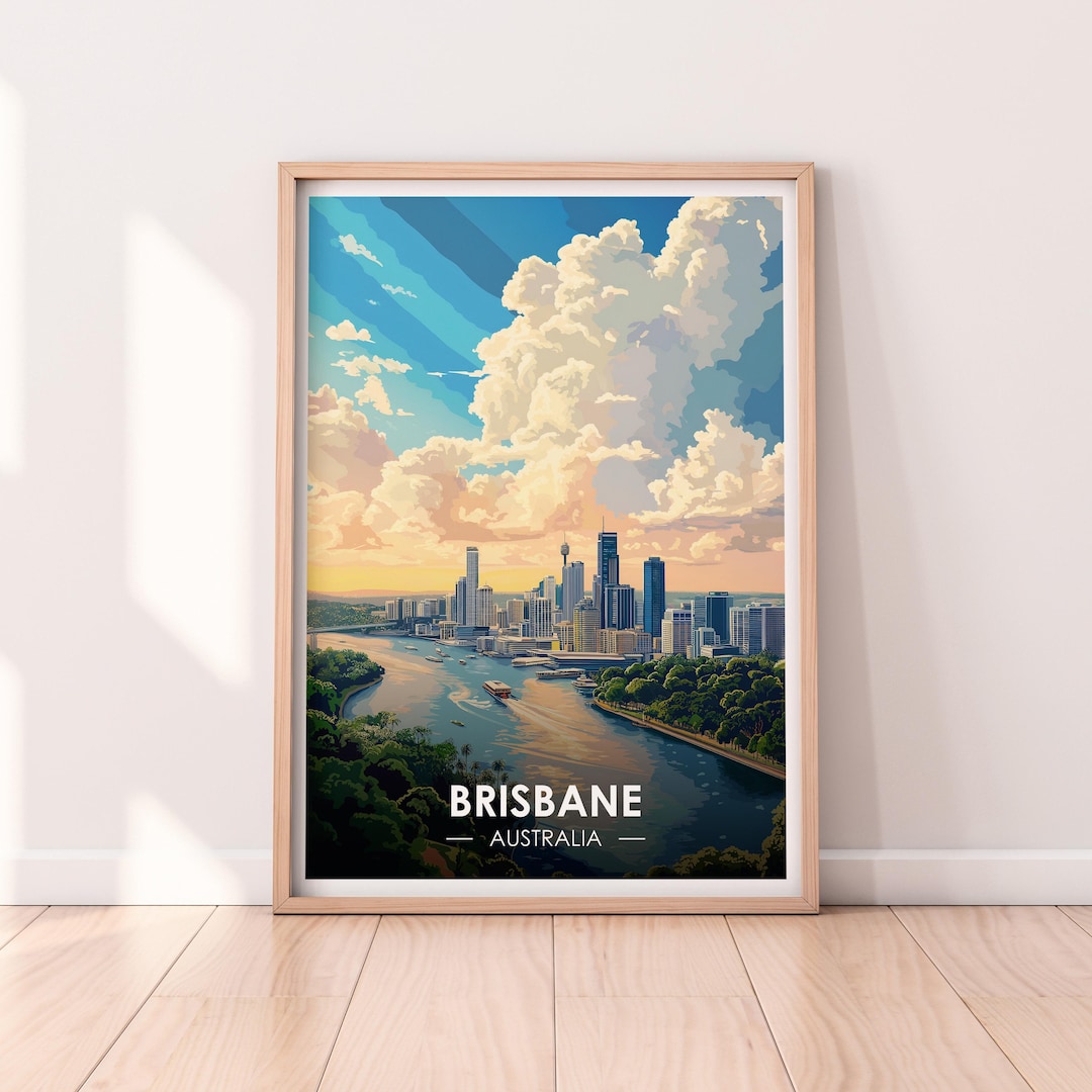 Brisbane Poster, Brisbane Wall Art, Australia Poster, Brisbane ...