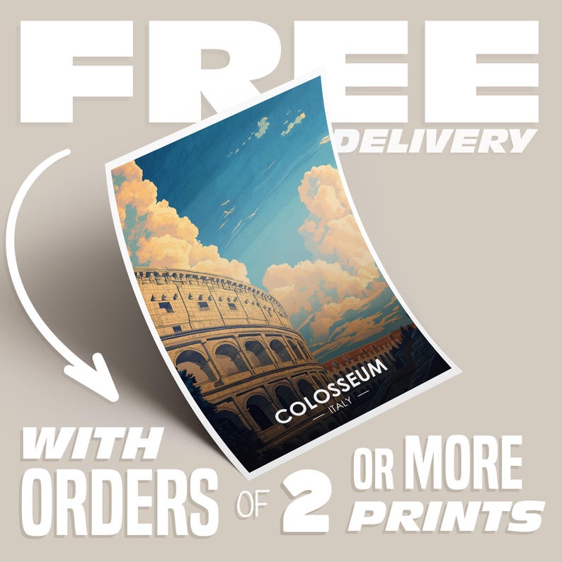 Colosseum Poster, Italy, Travel Poster, Premium Print, Colosseum Print ...