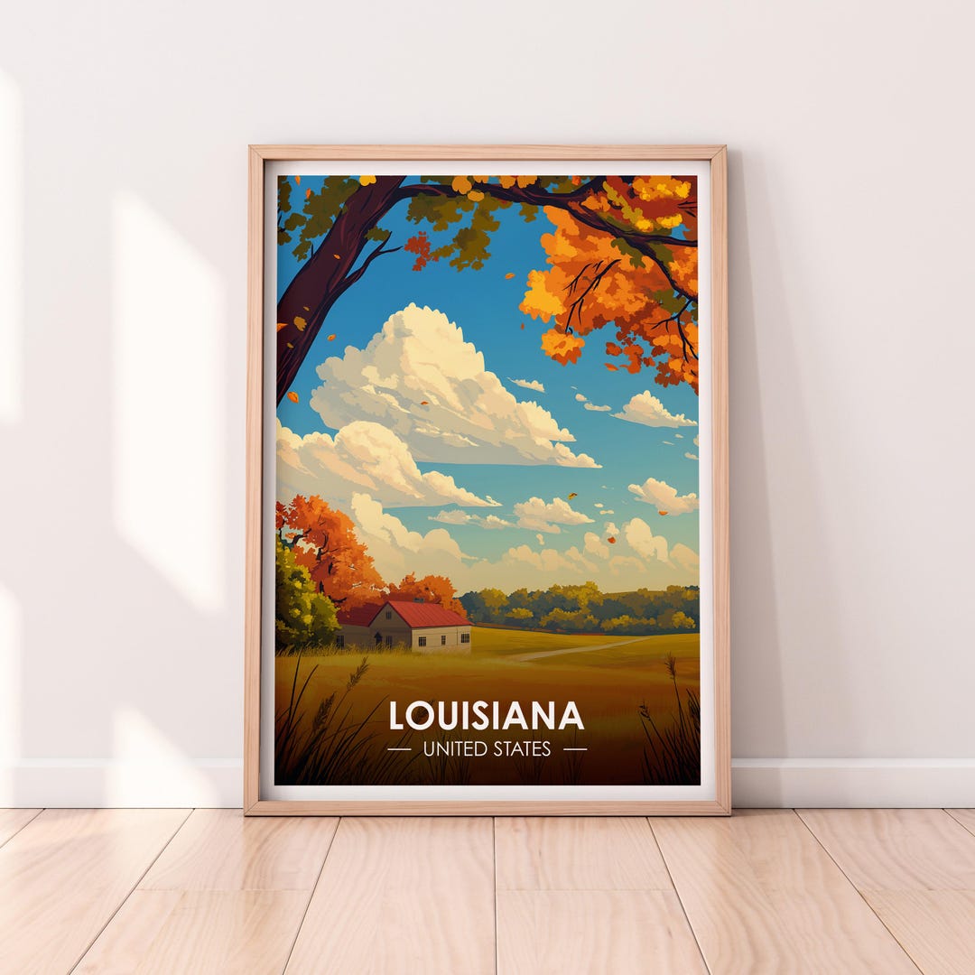 Louisiana Poster, Louisiana Wall Art, United States Poster, LA Print ...