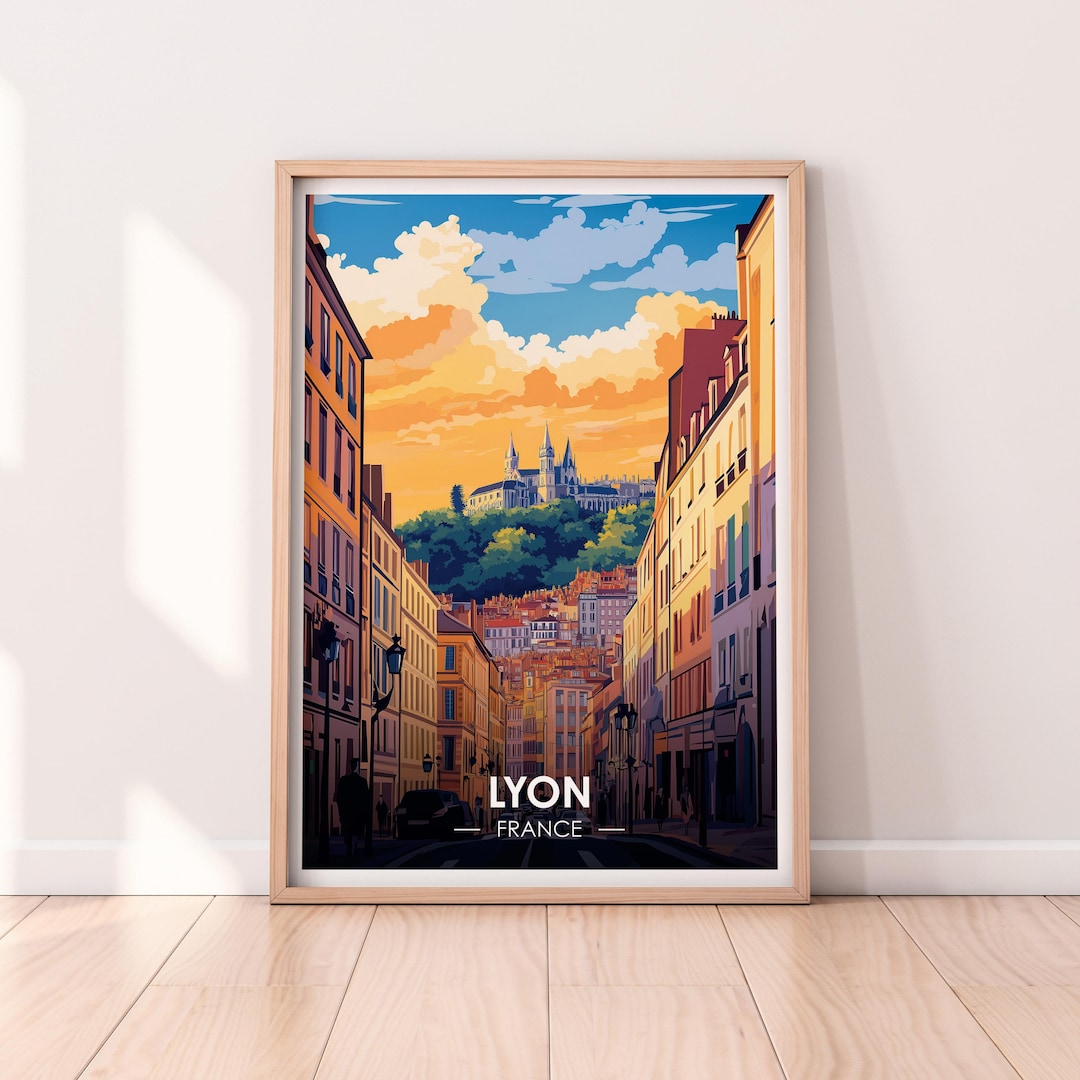 Lyon Print, Lyon Wall Art, France Poster, Lyon Valley, France Print ...