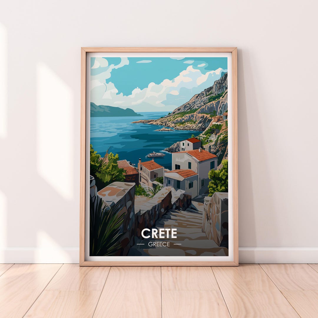 Crete Poster, Greece, Travel Poster, Premium Print, Crete Print, Travel ...