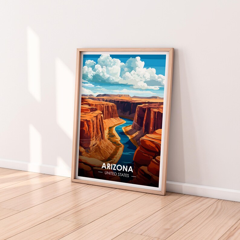 Arizona Poster, Arizona Wall Art, United States Poster, AZ Print ...