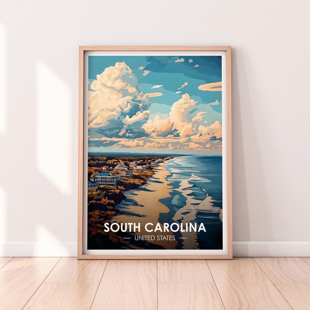 South Carolina Poster, South Carolina Wall Art, United States Poster ...