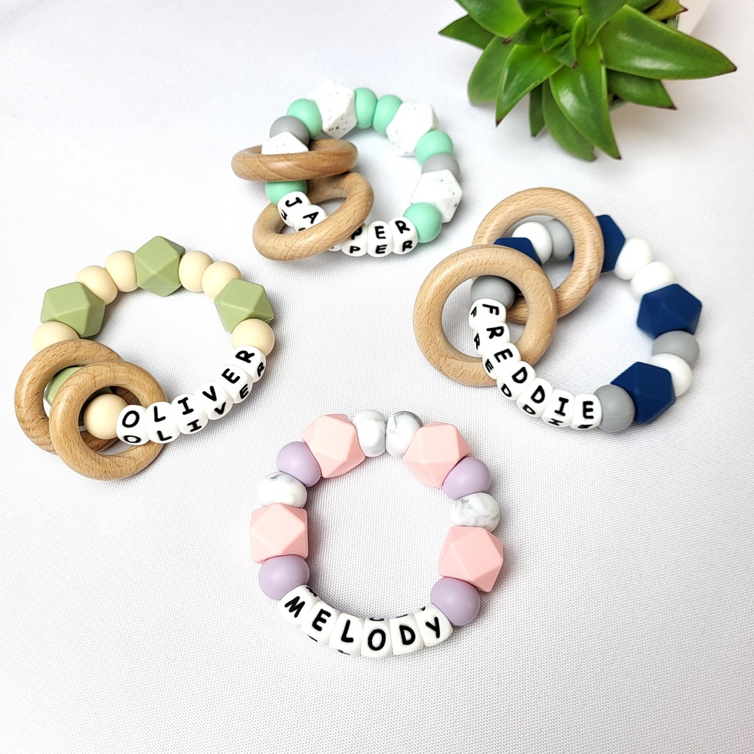 New Baby Sensory Ring, Baby Fidget Ring, Newborn Gift, Unique Baby Name ...