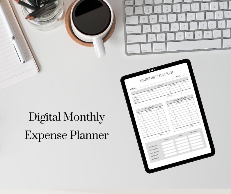 Expense Planner Printable Budget Tracker Financial Organizer Savings ...