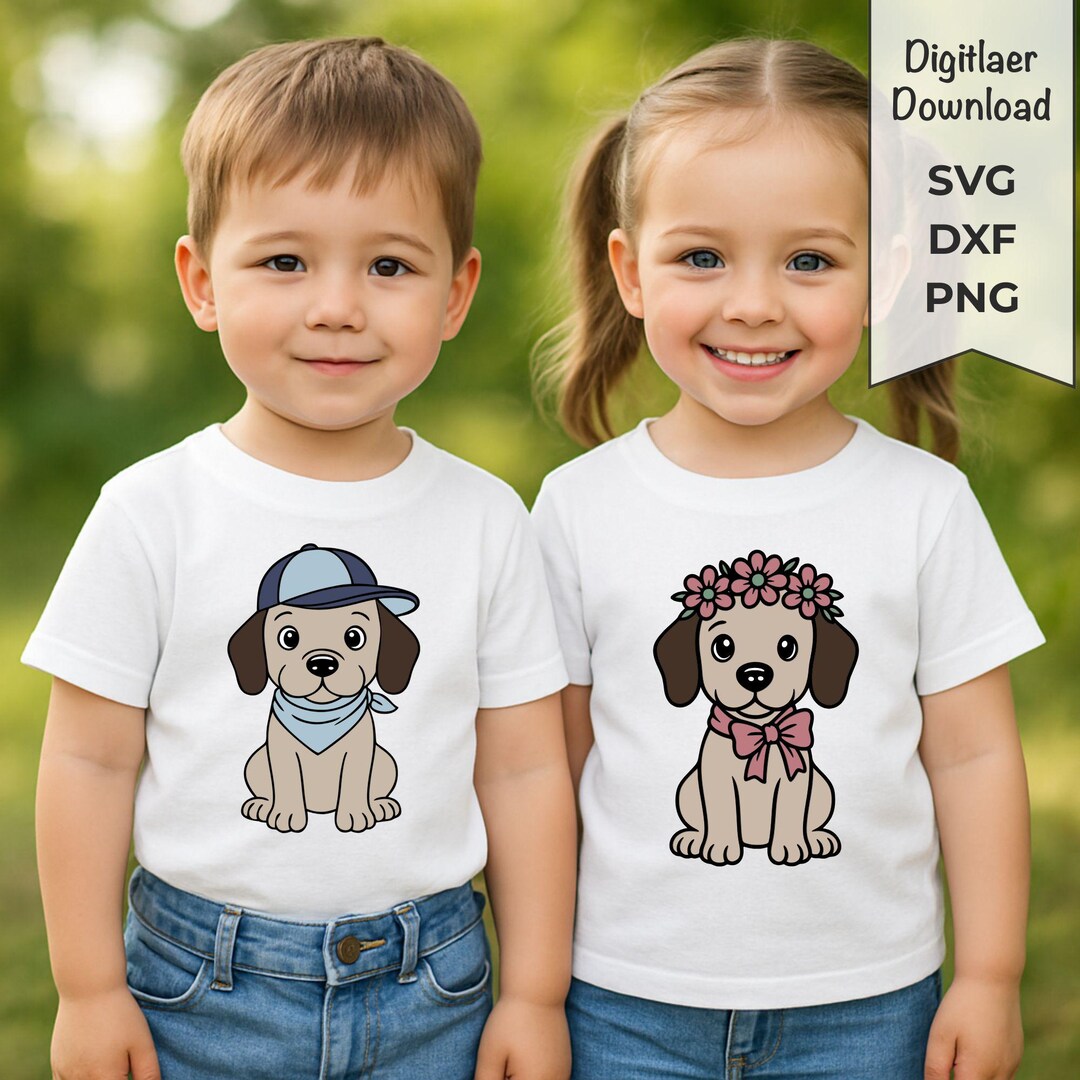 Dog SVG Bundle | Dog SVG Cutting File for Kids | Dxf Dog With Flower ...