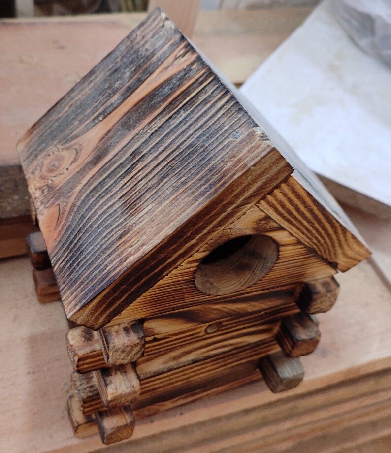 LAMINOLA Organic Handmade Wooden Pinewood Bird House - Please Message ...