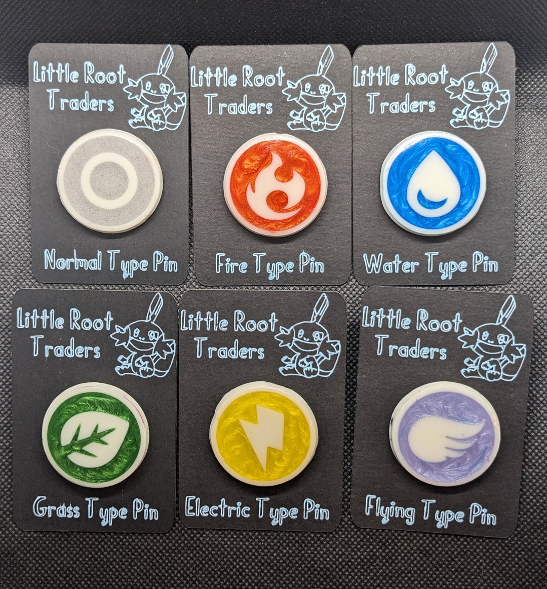 Pokemon Type Pins 1.25" - Etsy