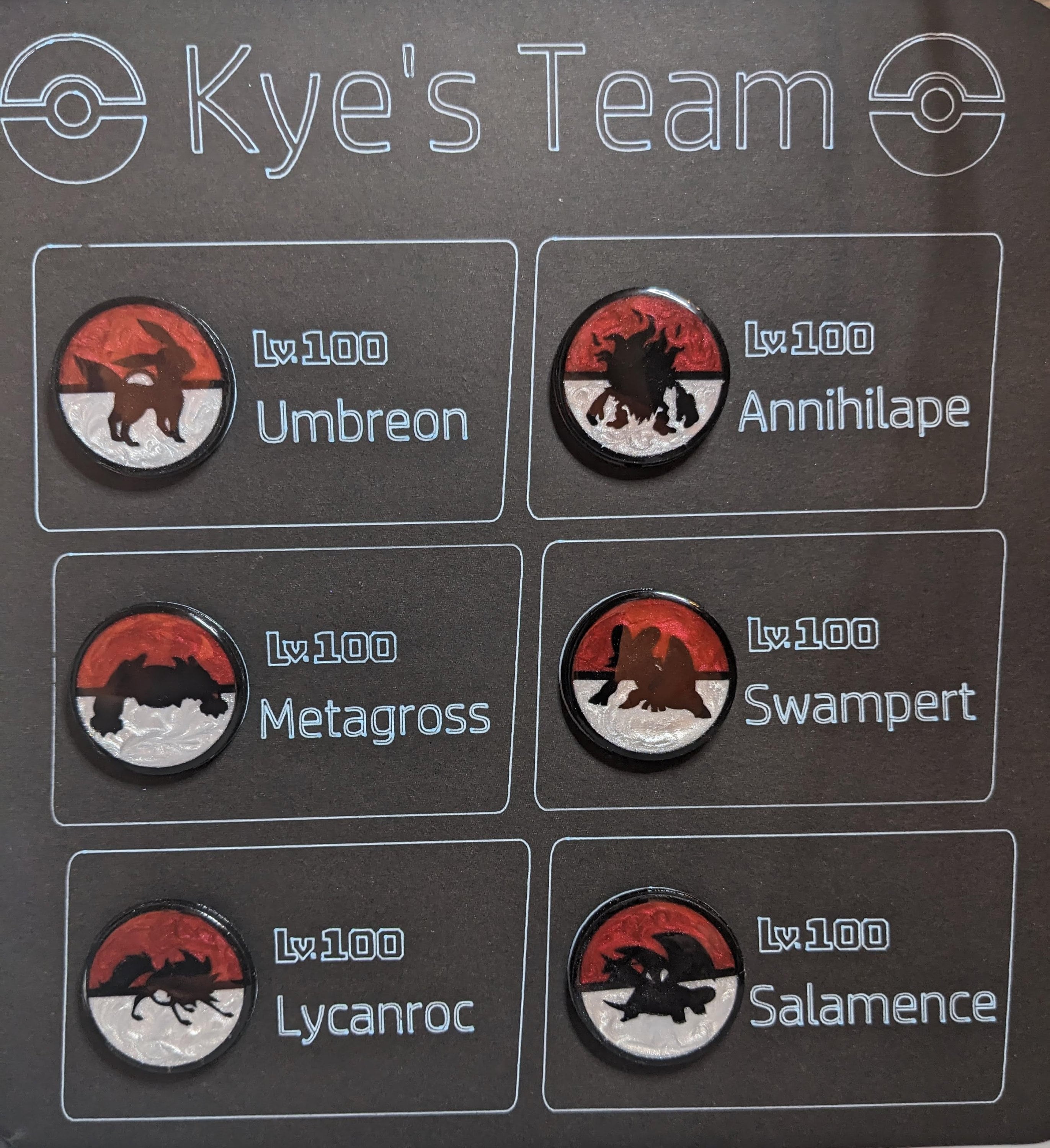 Create Your Own Pokemon Team Pin Set - Etsy