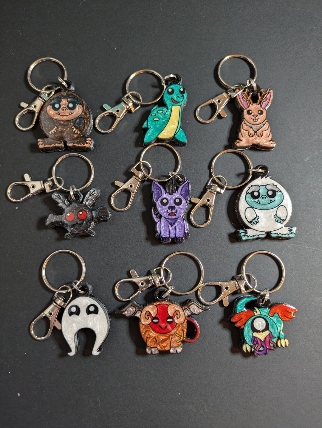 Crypto-cute-ology Cryptid Keychains - Etsy
