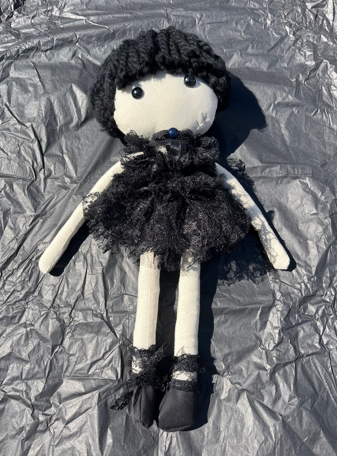 Full-size Wednesday Addams Rag-doll Prom Dress Dance - Etsy