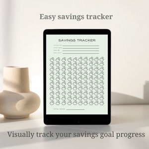 Savings Tracker, Printable Savings Tracker, Digital Savings Tracker ...