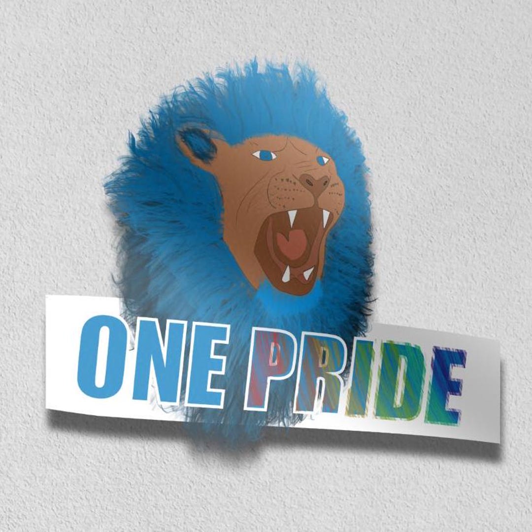 One Pride Detroit Lion Sticker | Sports Decal | Detroit Lions | Lions ...