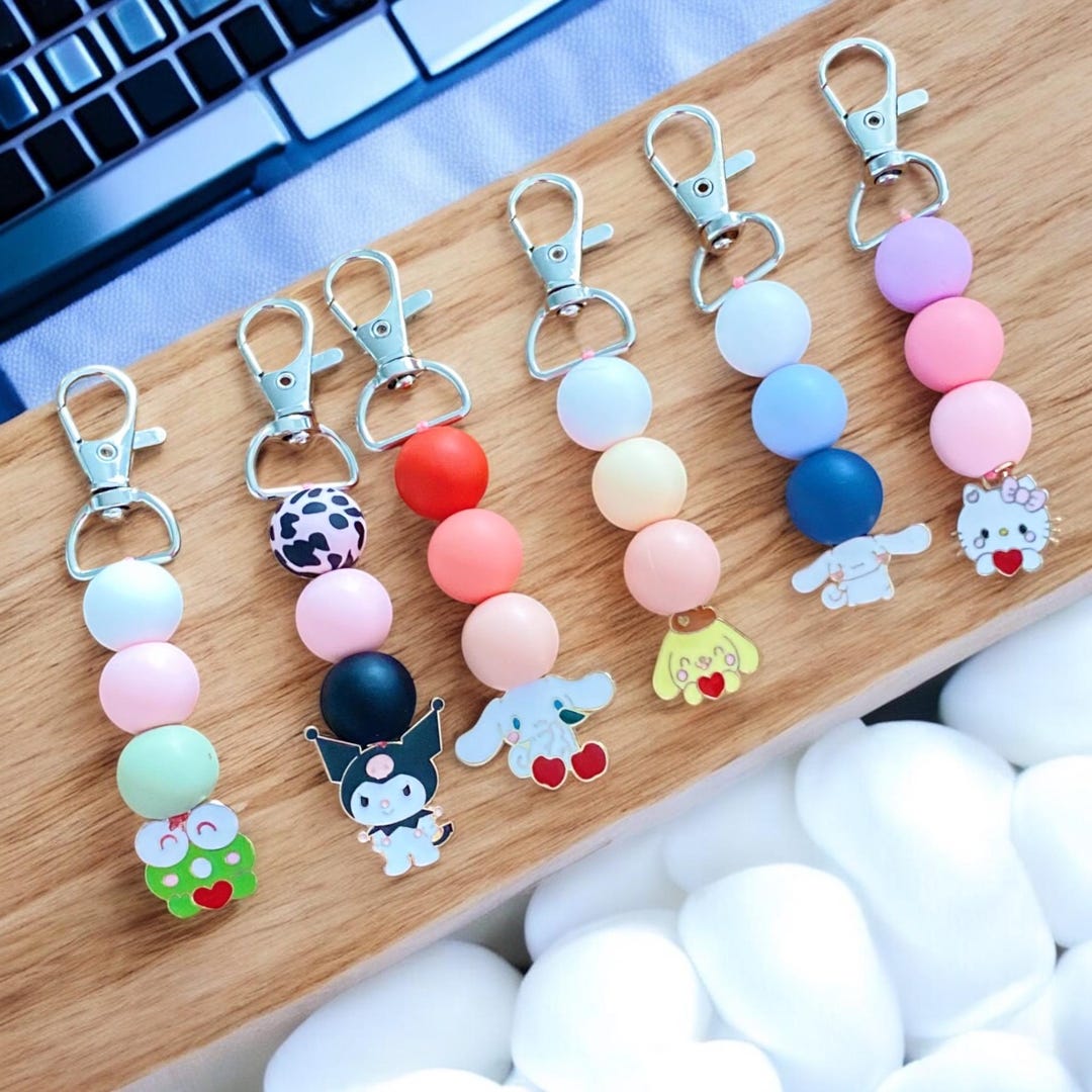 Hello Kitty & Friends Silicone Bead Binder Charm | Kawaii Planner ...