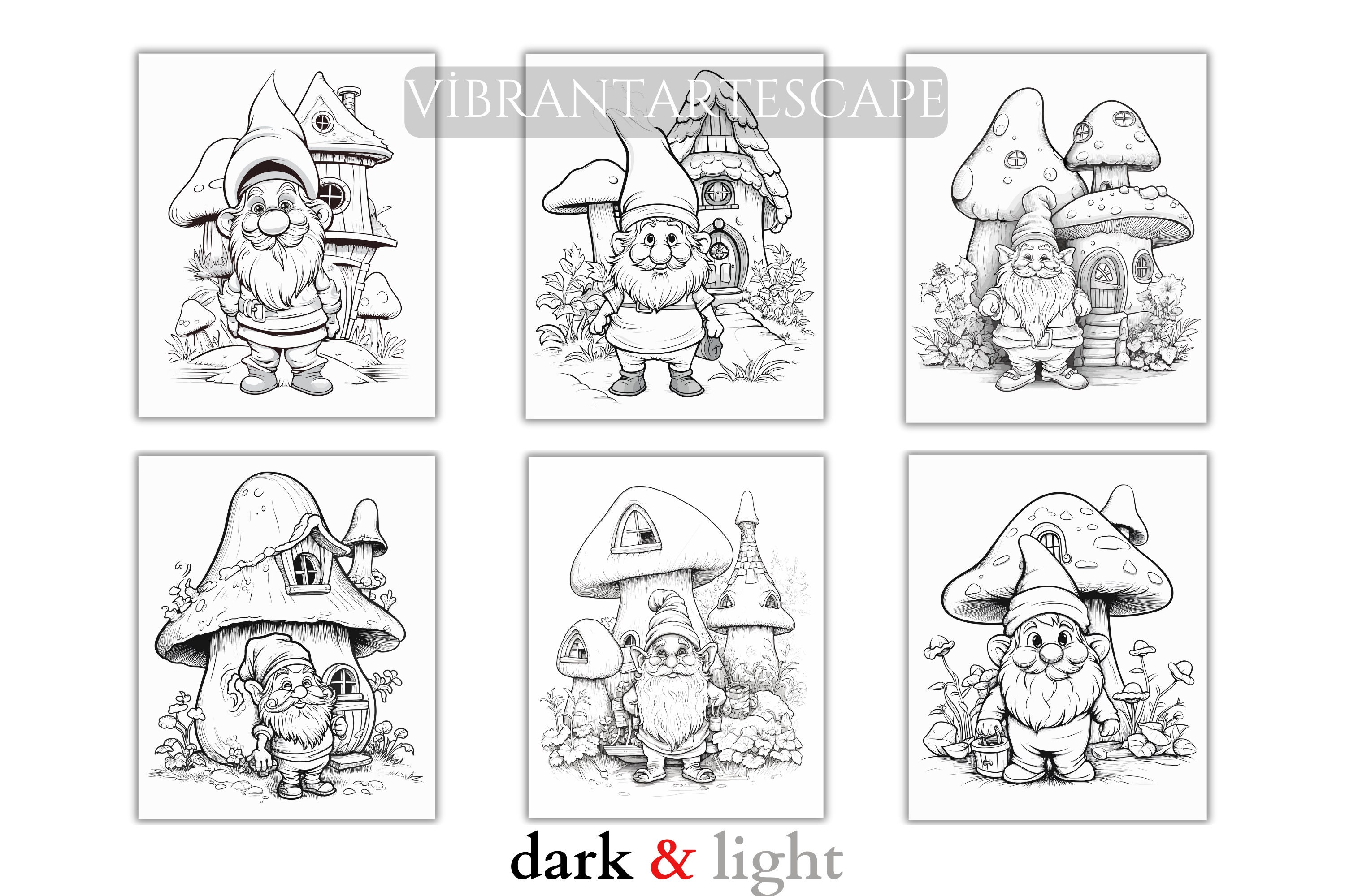 Gnomes Coloring Book gnome Coloring Pages-garden Gnomes Coloring Book ...