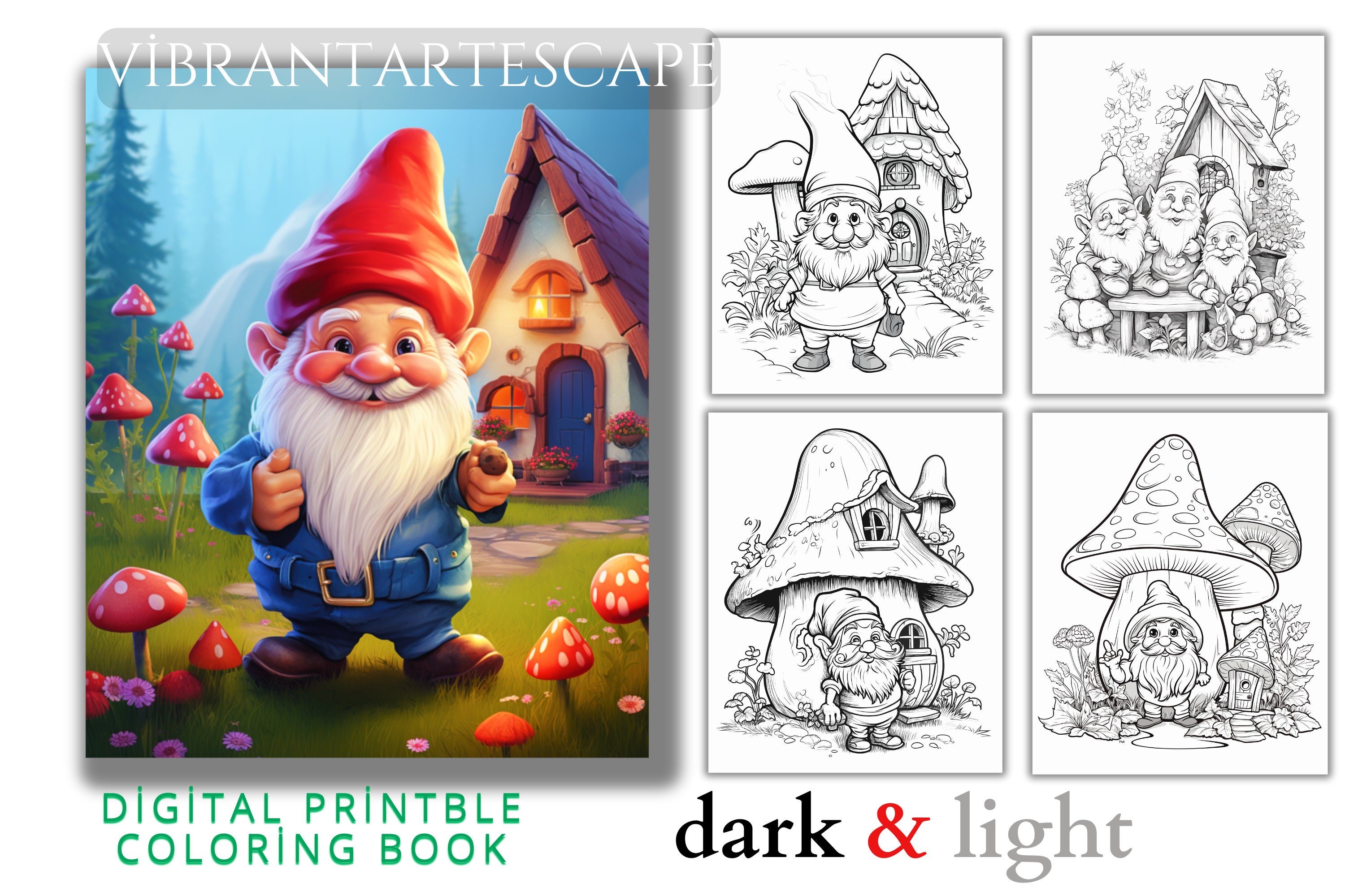 Gnomes Coloring Book gnome Coloring Pages-garden Gnomes Coloring Book ...