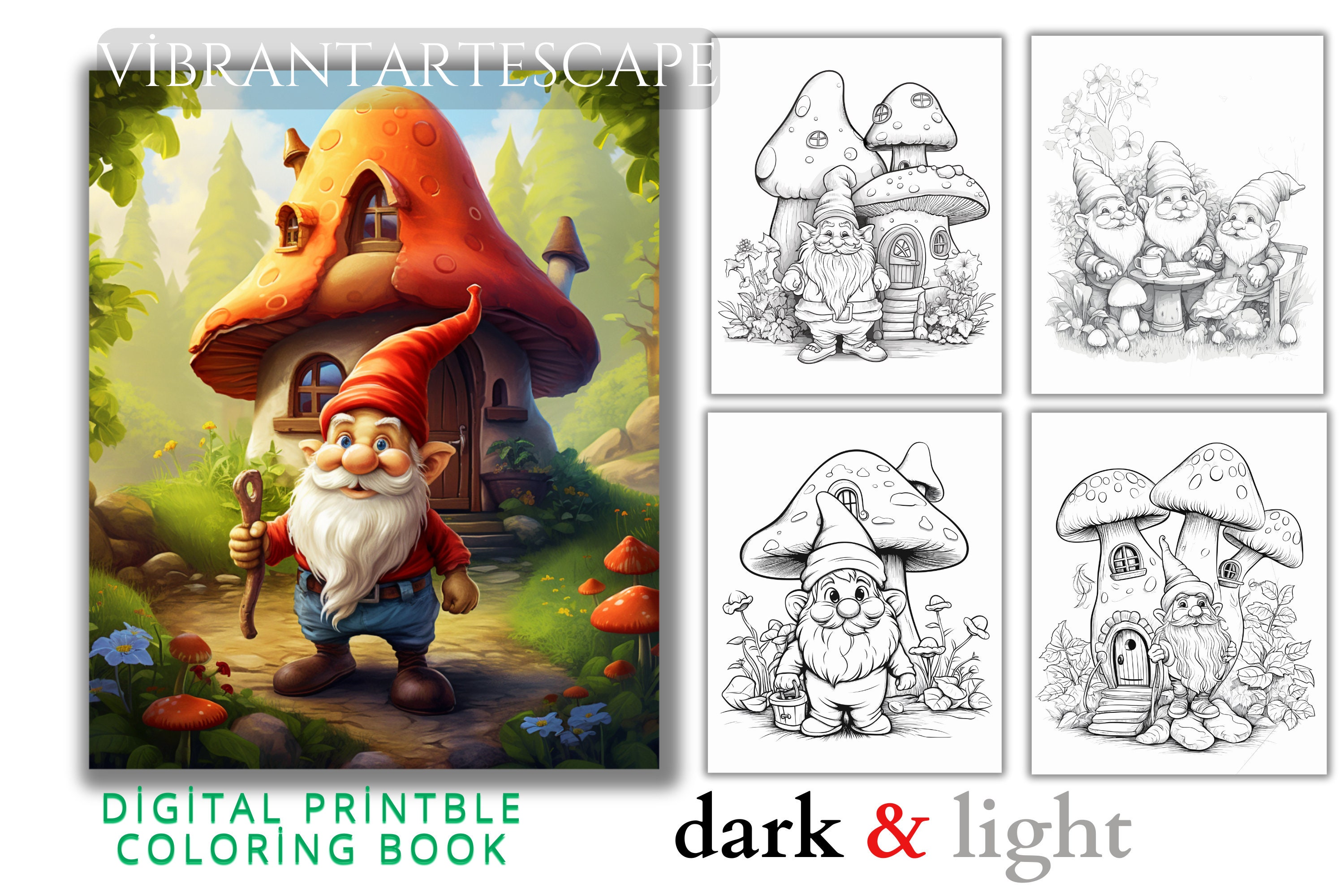 Gnomes Coloring Book gnome Coloring Pages-garden Gnomes Coloring Book ...