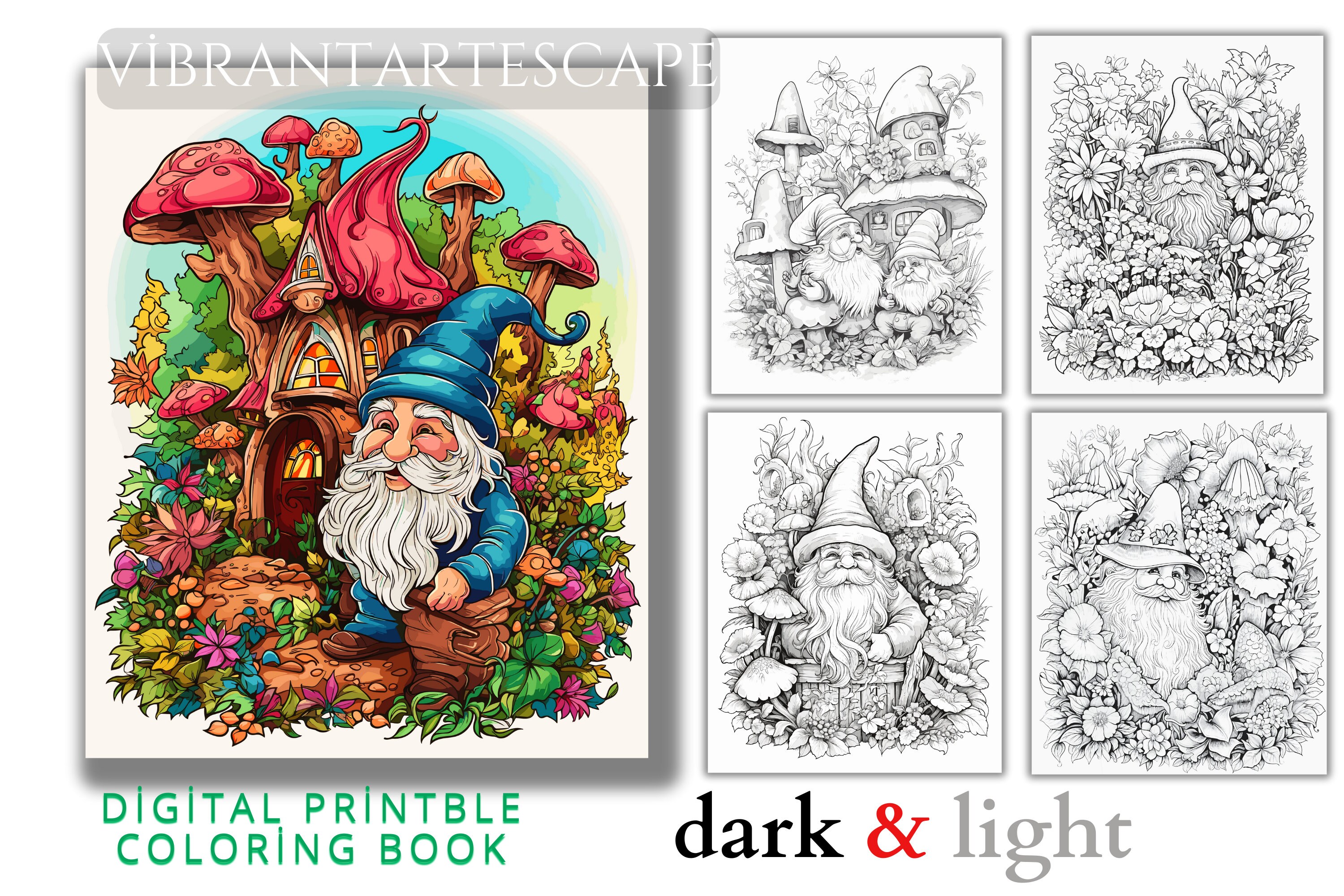 Gnomes Coloring Book gnome Coloring Pages-garden Gnomes Coloring Book ...