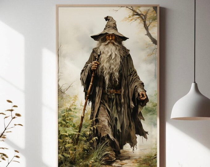 Mystic Wanderer: Gandalf-inspired Wandering Wizard Poster Captivating ...