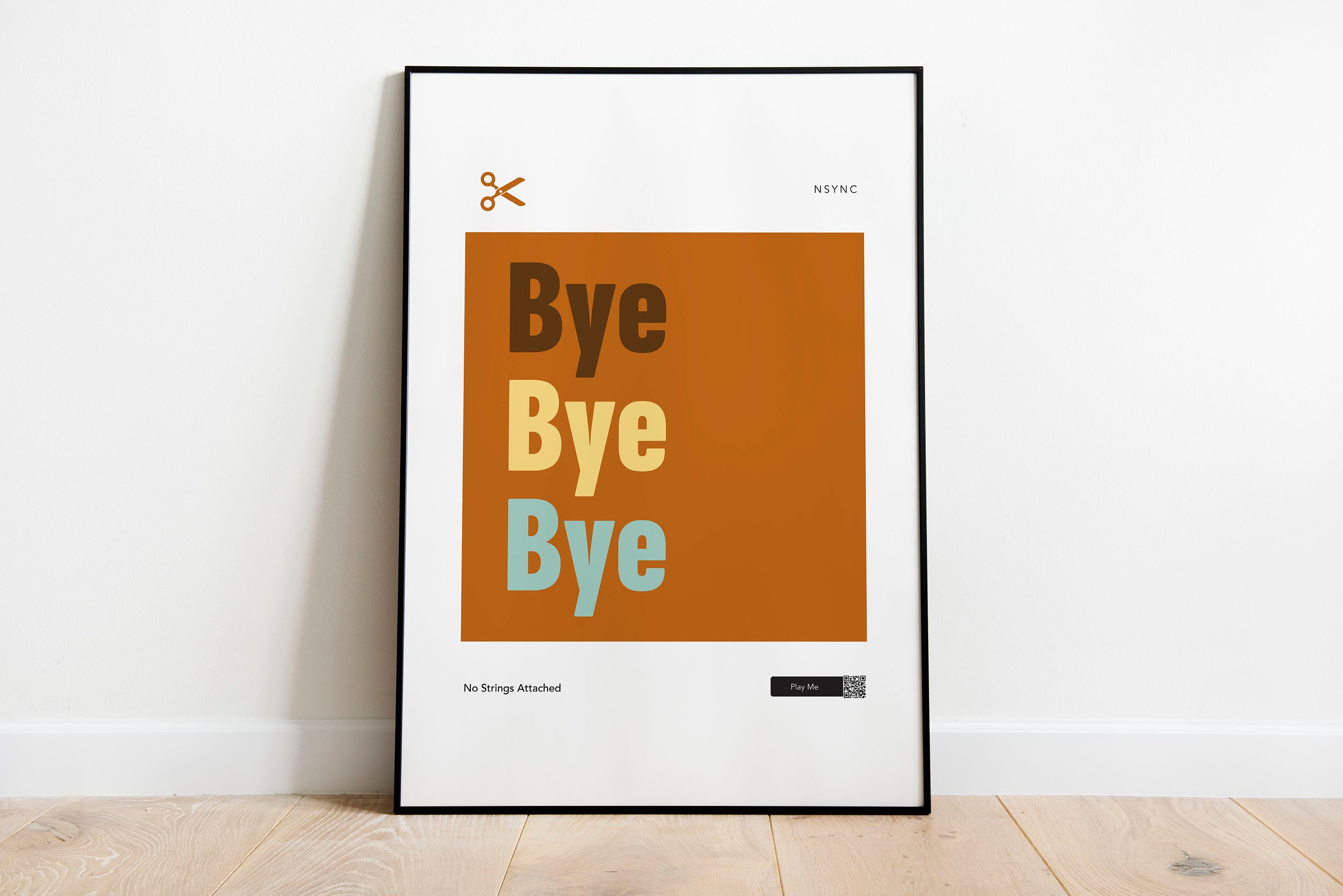 Music Wall Art, Bye Bye Bye, NSYNC, Minimal Print, Modern Wall Art ...