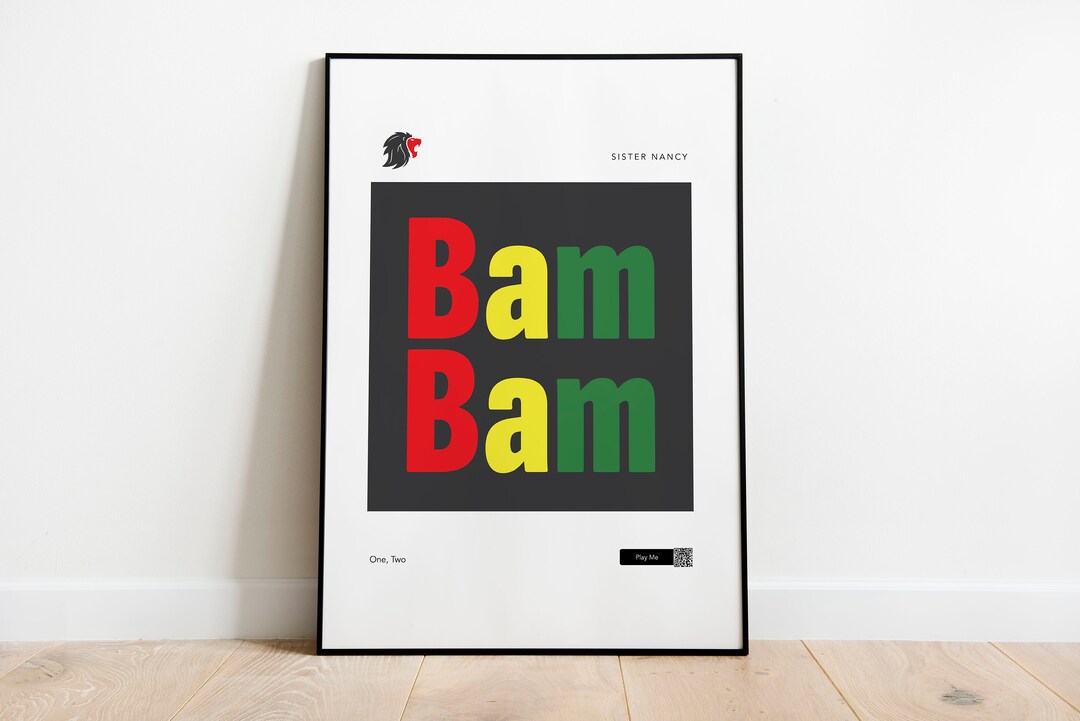 Music Wall Art, Bam Bam, Sister Nancy, Reggae, Modern Wall Art, Home ...