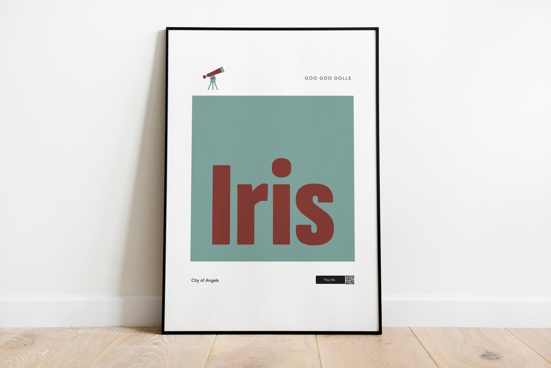 Music Wall Art, Iris, Goo Goo Dolls, Minimal, Modern Wall Art, Home ...