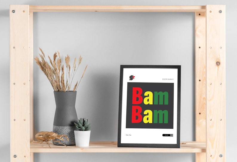Music Wall Art, Bam Bam, Sister Nancy, Reggae, Modern Wall Art, Home ...