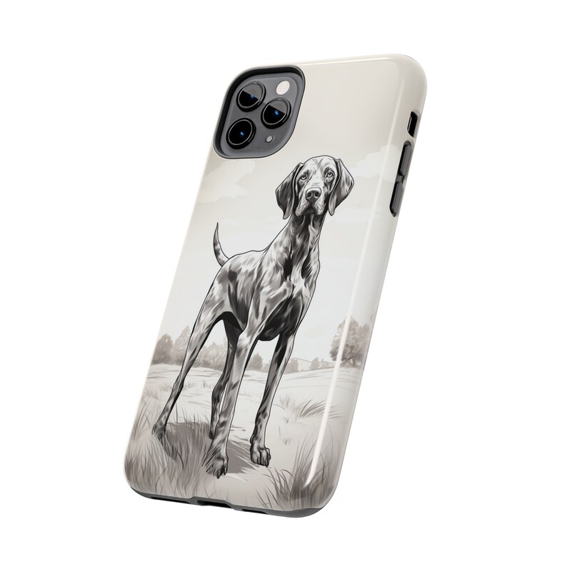 Vintage German Shorthaired Pointer Tough iPhone Case, Dog Portrait ...