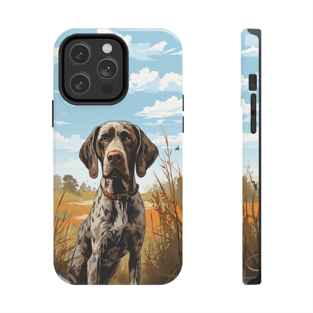 Vintage German Shorthaired Pointer Tough iPhone Case, Dog Portrait ...
