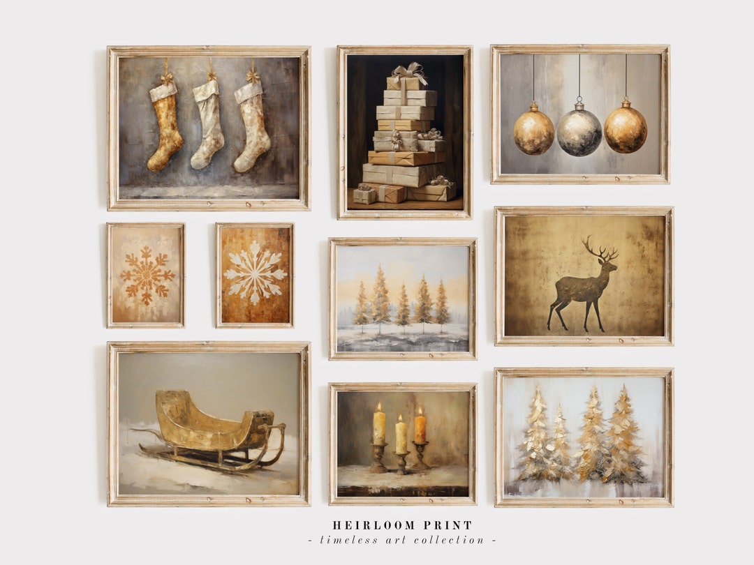Rustic Christmas Gallery Wall Prints Set of 10 Printables Christmas ...