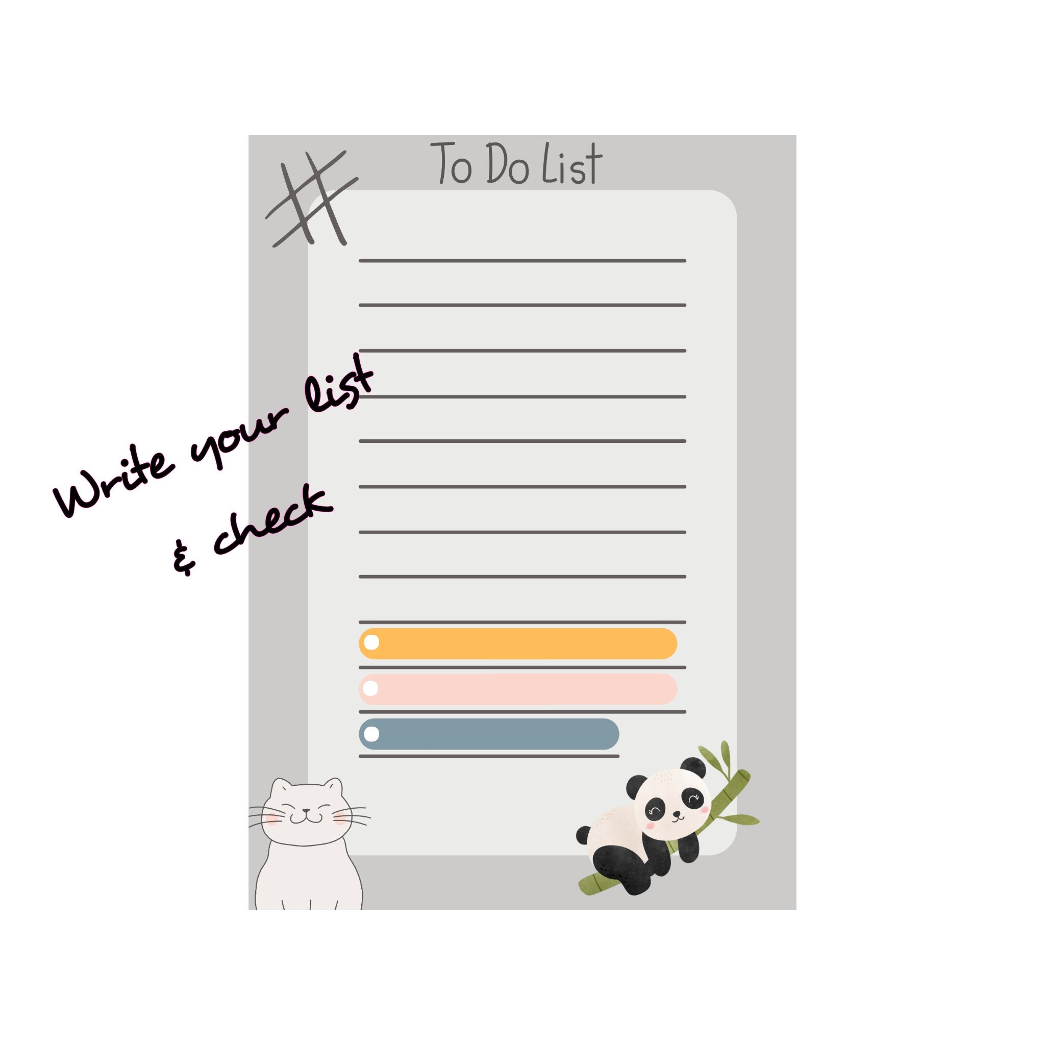 Cute Check List - Etsy