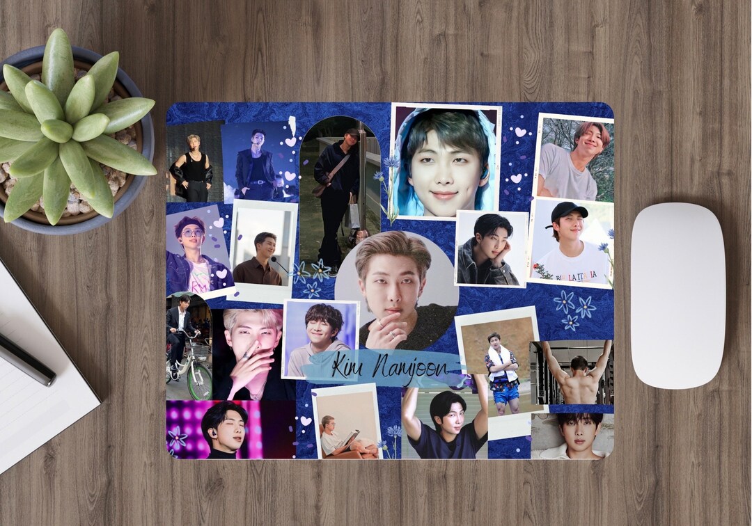 Bangtan Member Collage Mousepad - RM - Jin - Suga - Jhope - Jimin - V ...