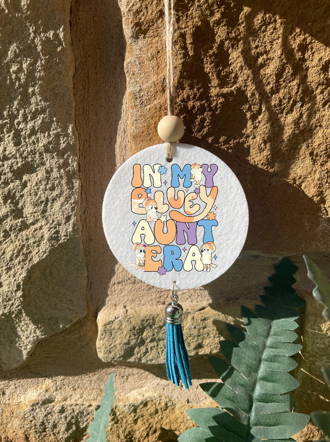 In My Bluey Aunt Era Unscented Air Freshener, Bingo, Bluey Car Charm ...