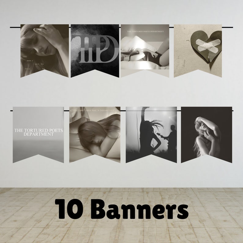 10 Printable the Tortured Poets Department Banners Swiftie TTPD Taylor ...