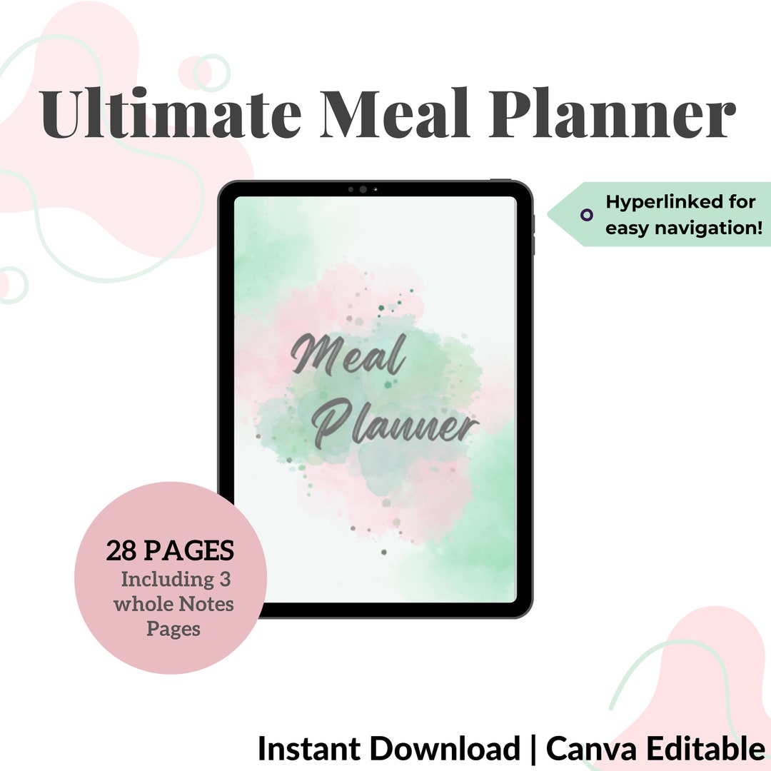 Digital Meal Planner, Calorie Calculator, Grocery List, Food Tracker ...