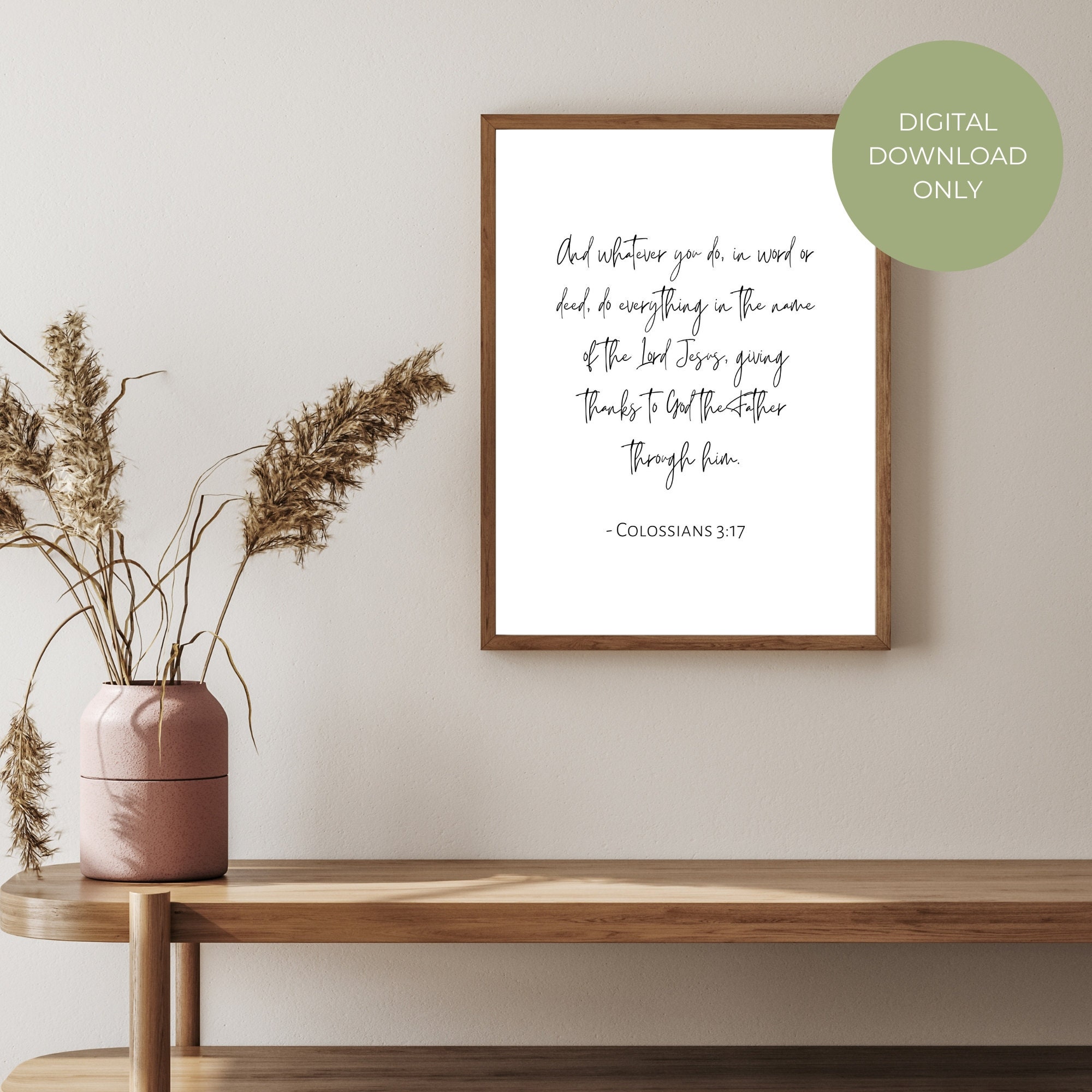 Wall Art Christian Minimalist Wall Art Digital Print - Etsy