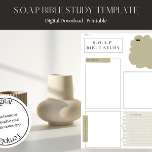 SOAP Printable Bible Study Template Bible Study Template - Etsy