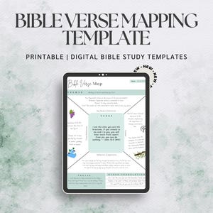 Verse Mapping Printable | Bible Study Template | Bible Verse Mapping ...