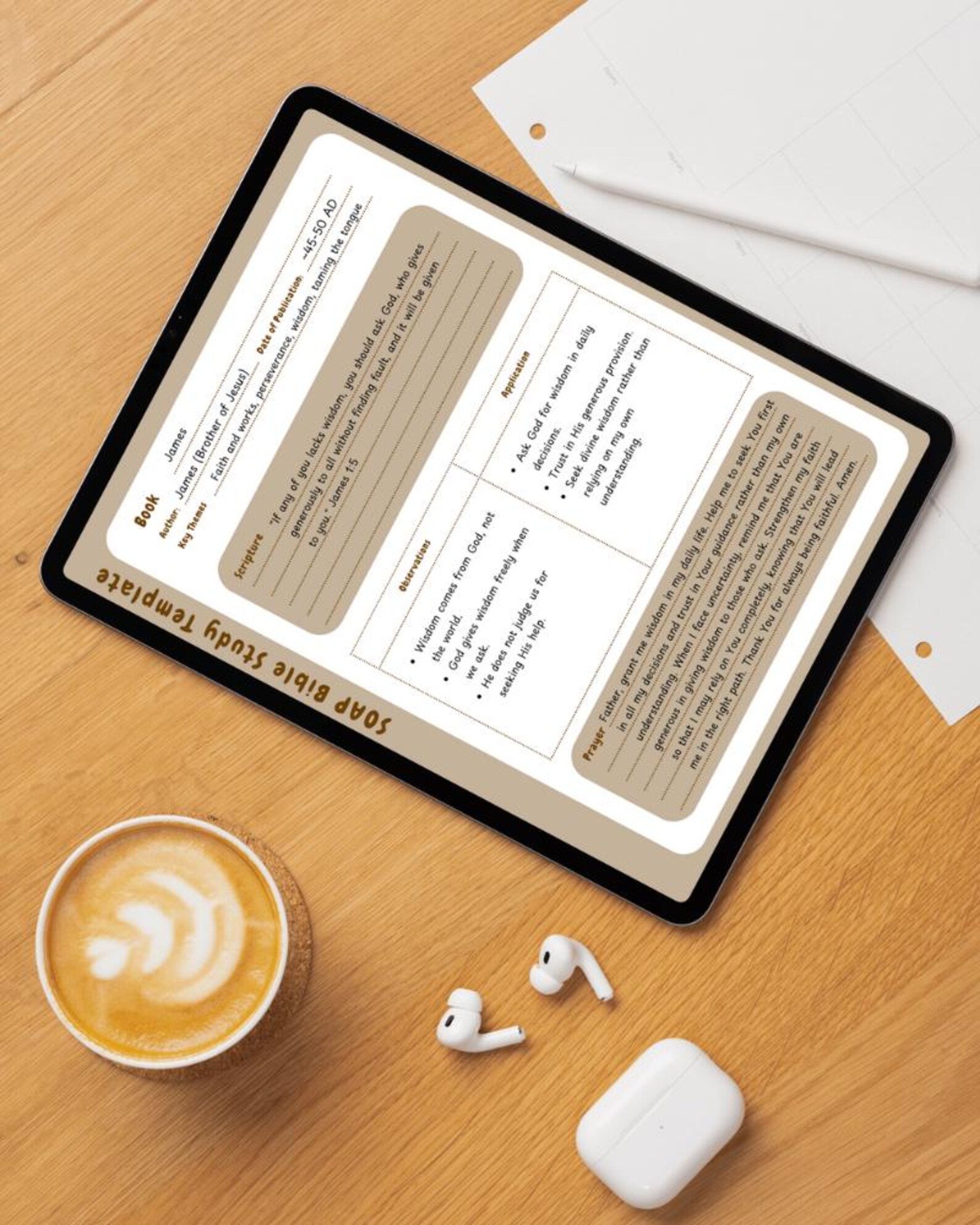 SOAP Bible Template | Bible Study Template | Digital Bible Study ...