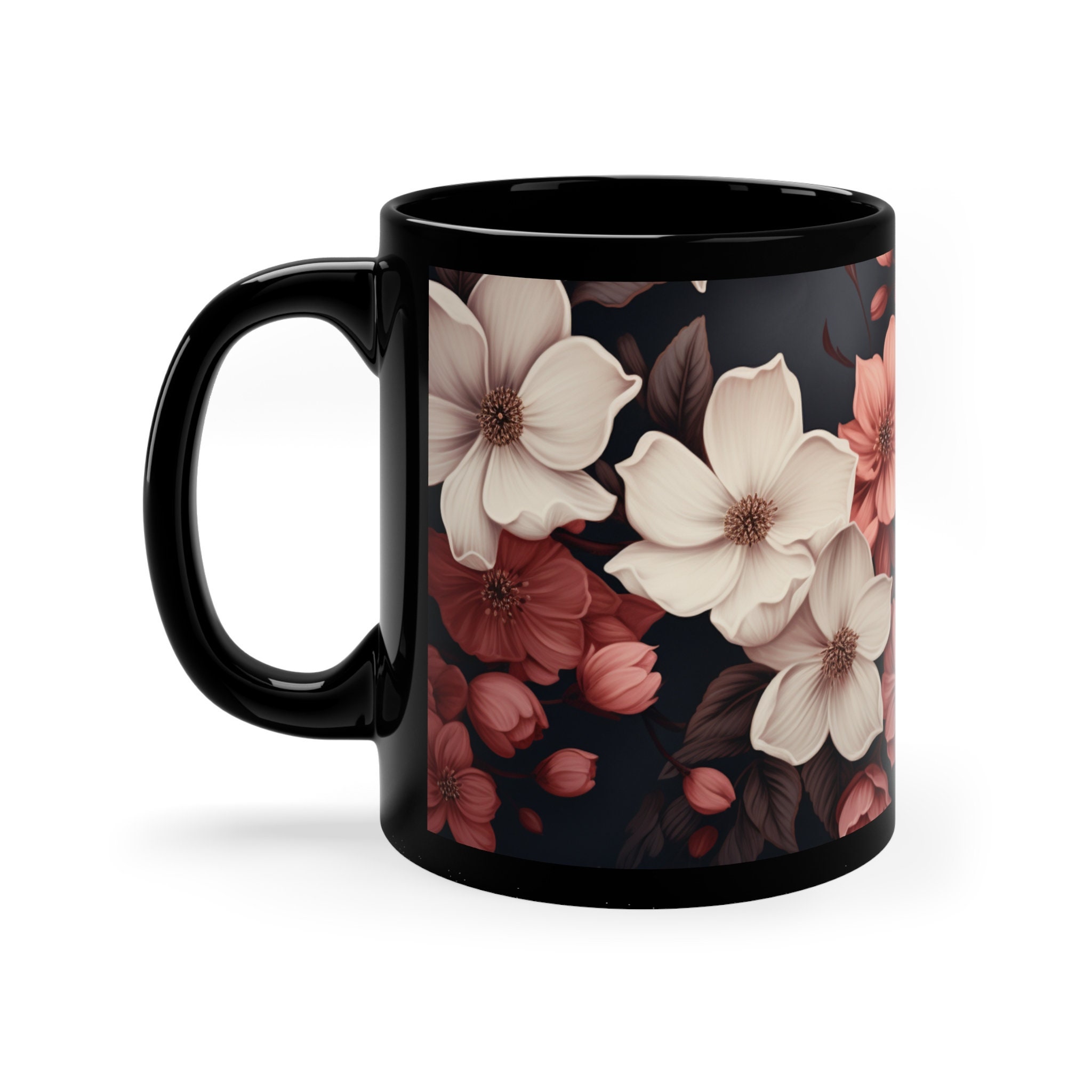 Vintage Botanical Coffee Cup, Boho Wildflowers Cottagecore Mug, Flower ...