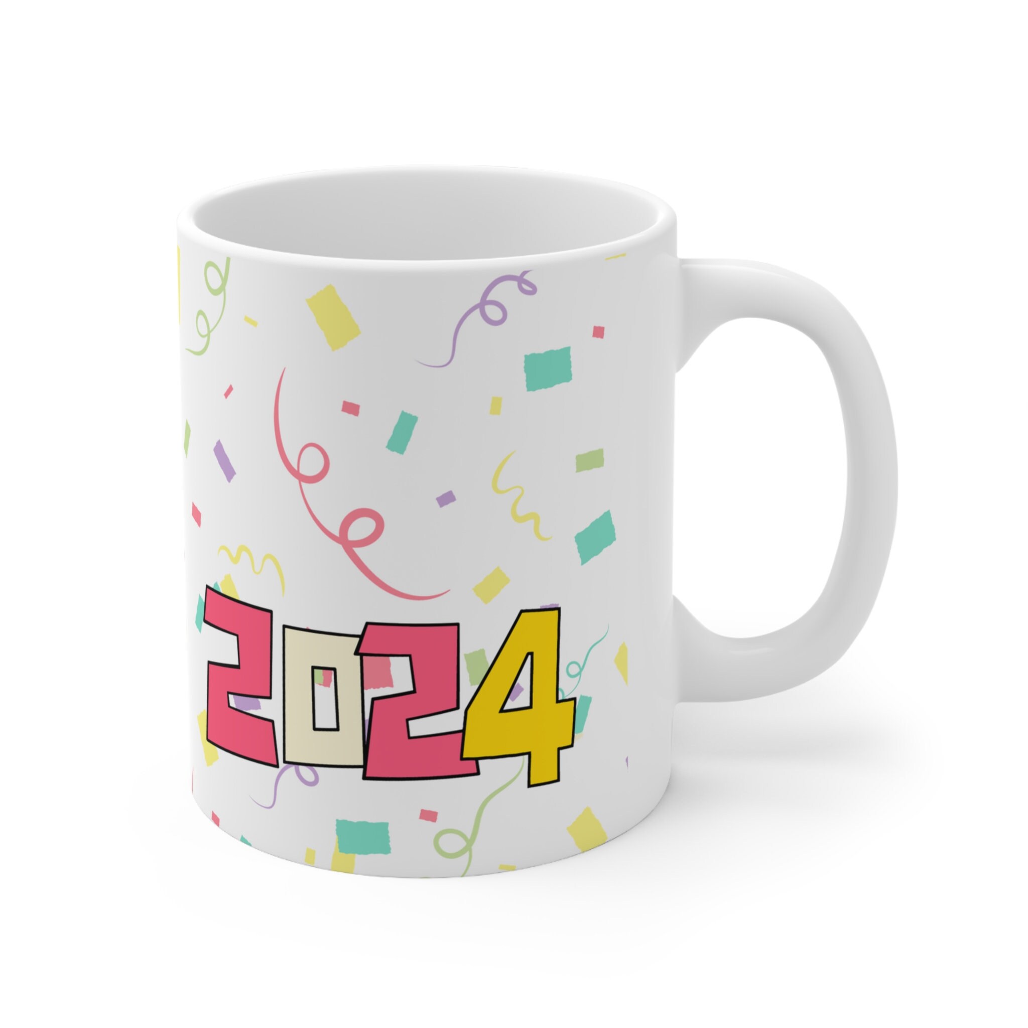 2024 New Year Mug, New Years Party, Colorful Mug, Coffee Mug, Ceramic ...
