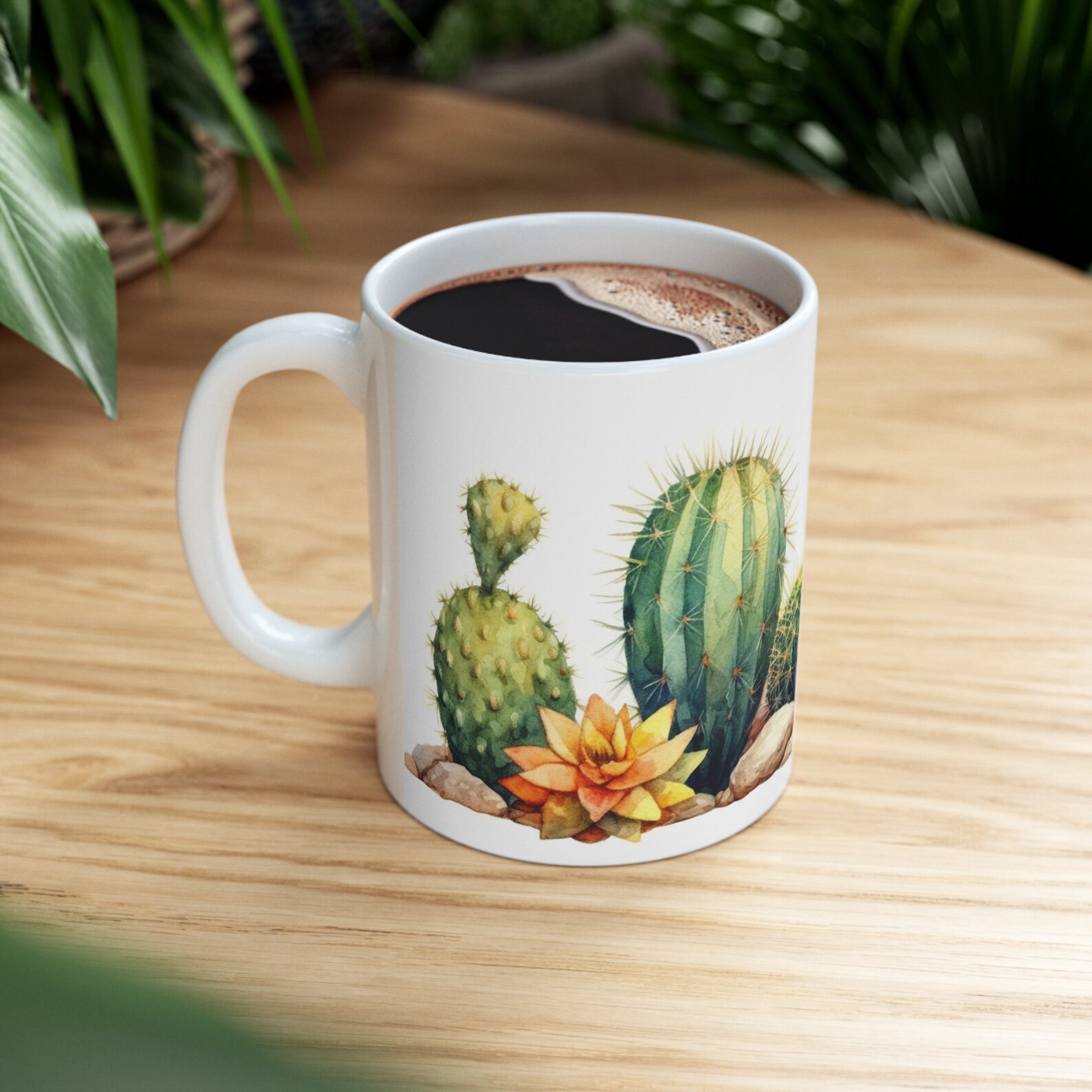 Houseplants Botanical Ceramic Mug Cacti Tea and Coffee Mug - Etsy Canada