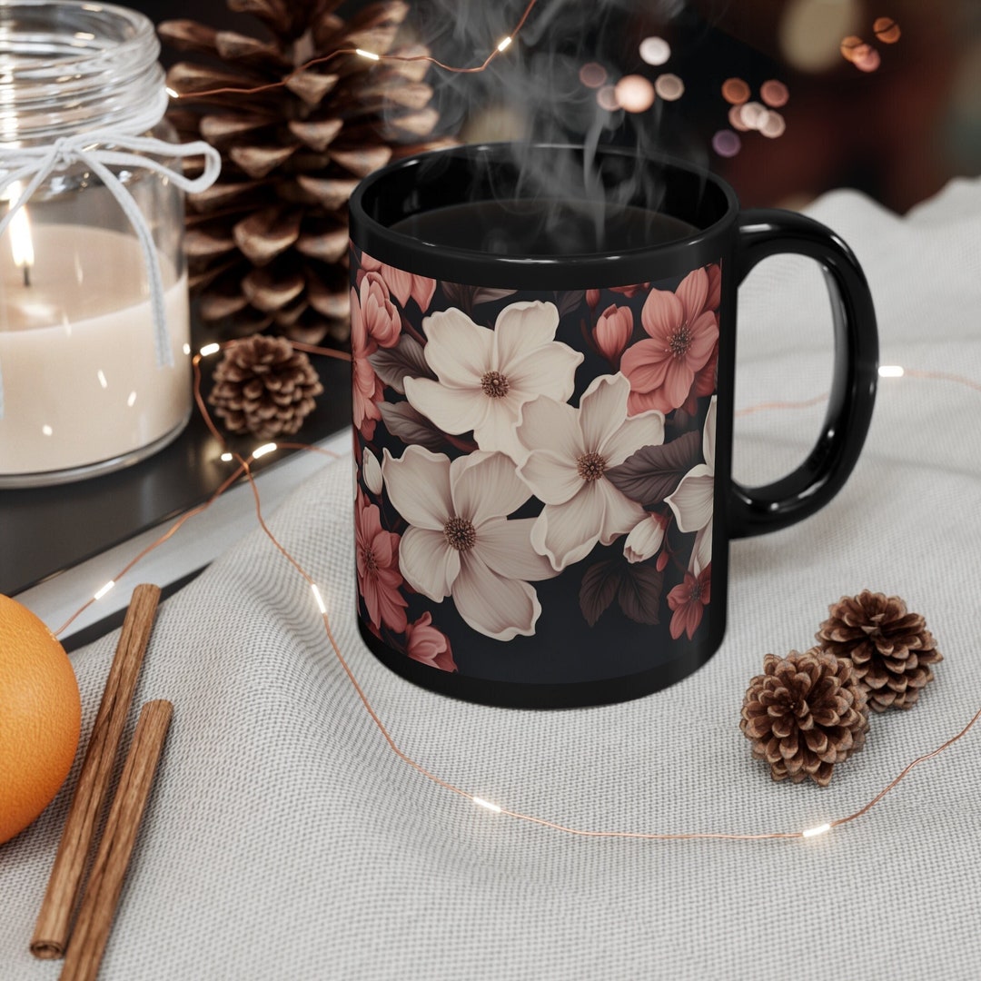 Vintage Botanical Coffee Cup, Boho Wildflowers Cottagecore Mug, Flower ...