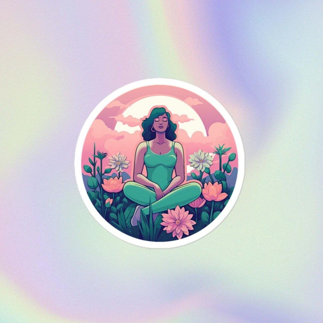 Green Space Meditation Sticker - Etsy