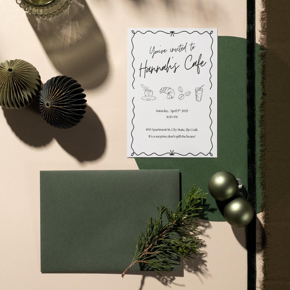 Coffee Shop Birthday In-home Invitation, at Home Cafe Invite ...