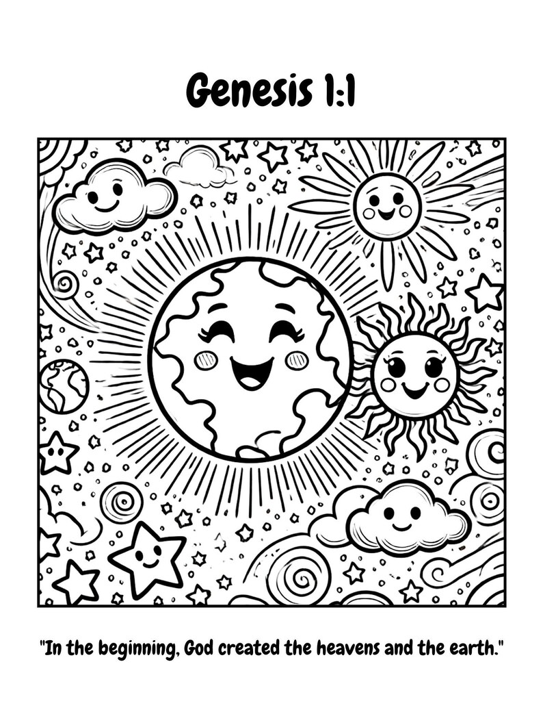 Color Your Faith: Interactive Bible Verse Coloring Book for Children ...