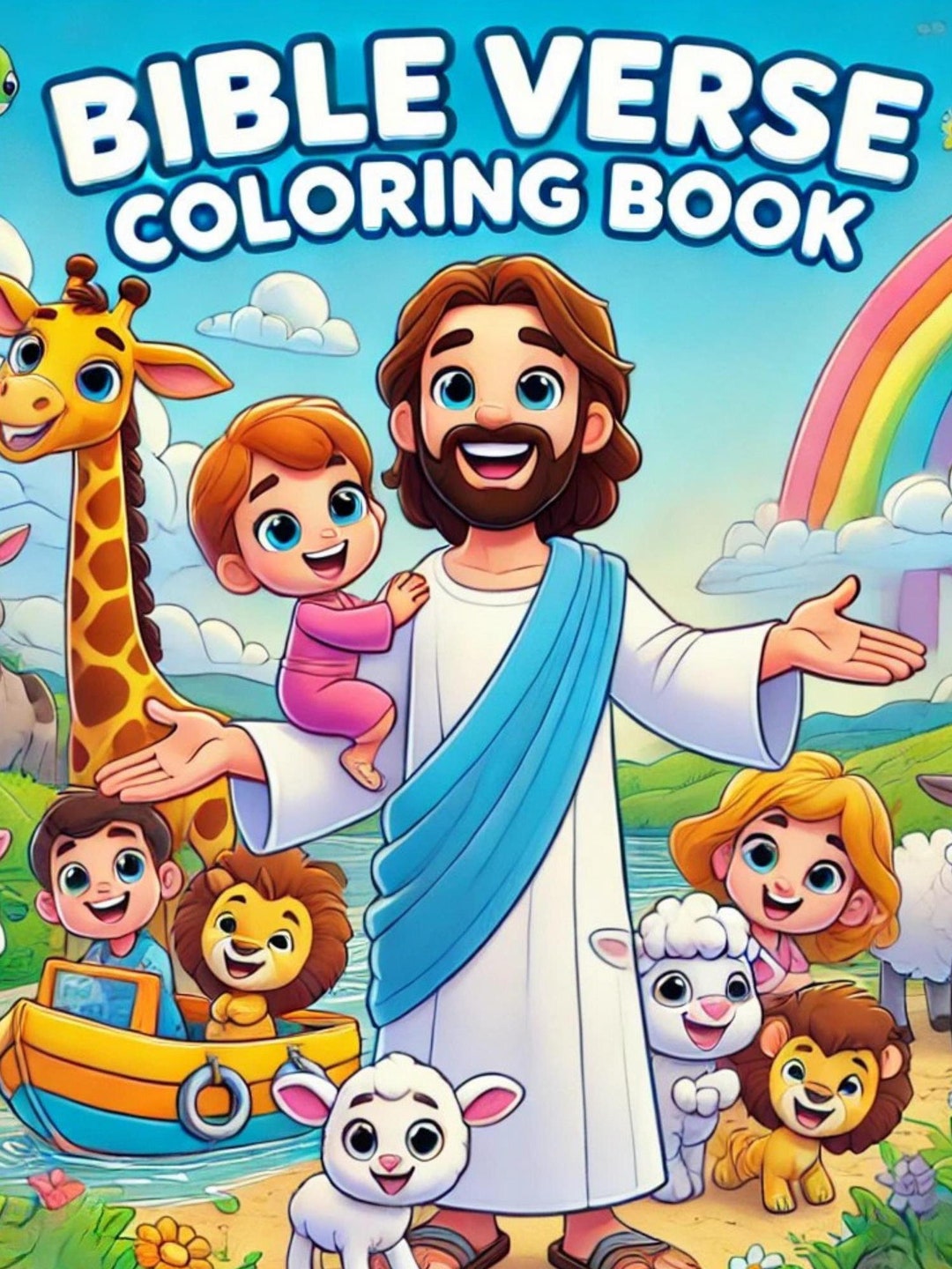 Color Your Faith: Interactive Bible Verse Coloring Book for Children ...