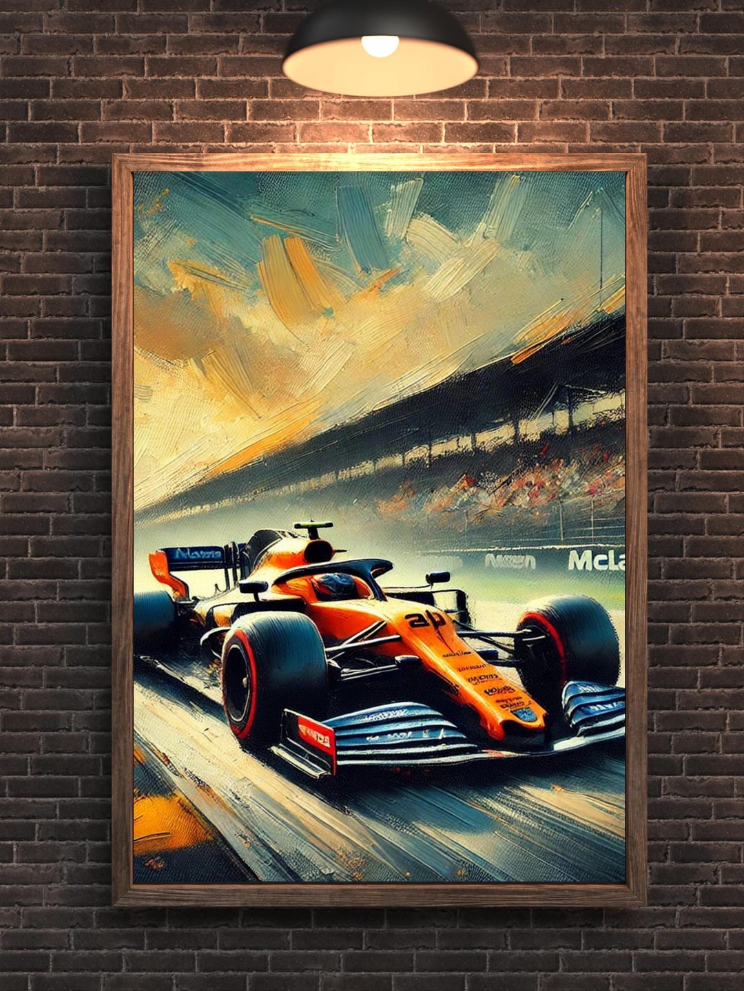 Sleek Formula 1 Mclaren Digital Poster, F1 Digital Art, Race Car Wall ...