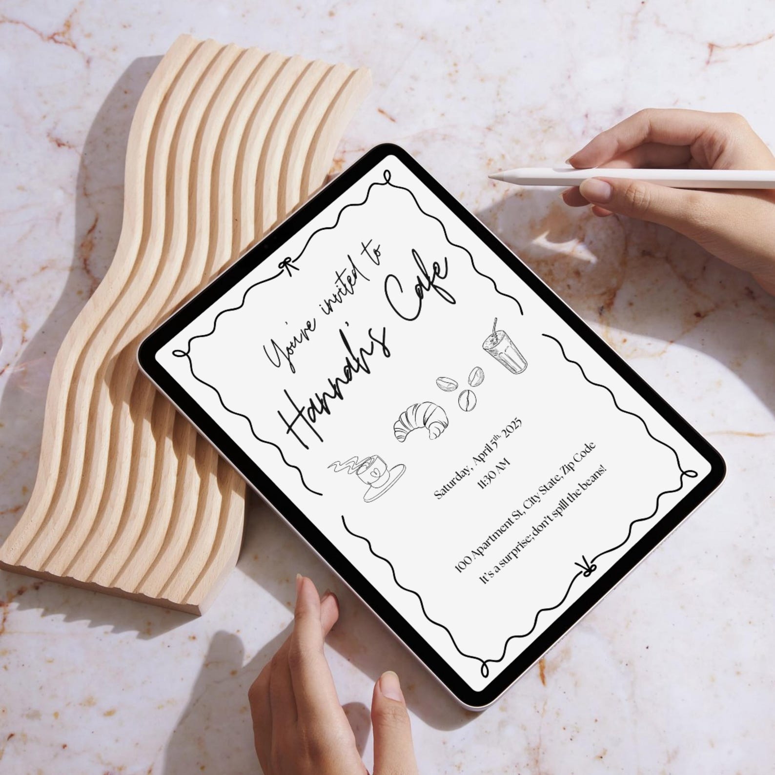 Coffee Shop Birthday In-home Invitation, at Home Cafe Invite ...