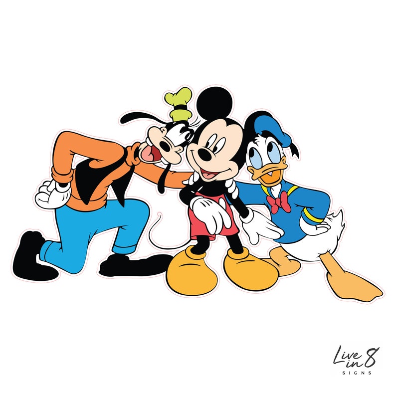 Micky Mouse, Goofy and Donald Duck Yard Sign Cut Outs - Etsy